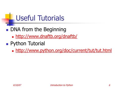 Ppt An Introduction To Python And Its Use In Bioinformatics