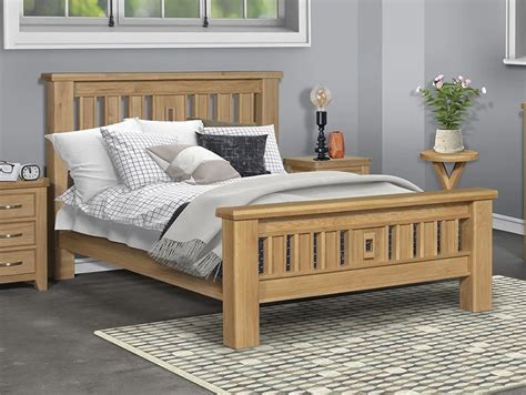 Asc Selkirk 5ft King Size Oak Wooden Bed Frame
