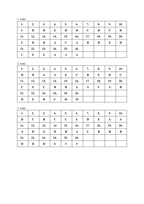 МС Европейско кенгуру верни отговори на задачите