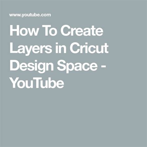 How To Create Layers In Cricut Design Space YouTube Cricut Cricut Design Design