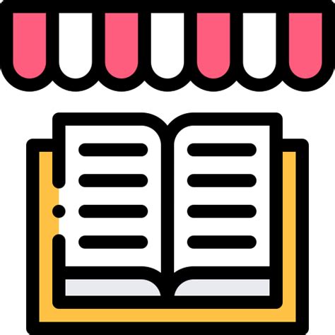 Icono De Librería Detailed Rounded Lineal Color