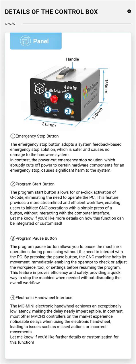10 Off Mini Uc300 Mach3 4 Axis Cnc Control Box With Mpg Handwheel