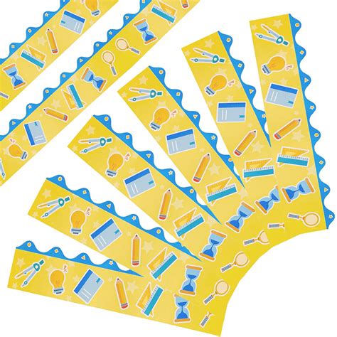 Buy 59ft Self Adhesive Bulletin Board Border Scalloped Pencil Die Cut Bulletin Board Border