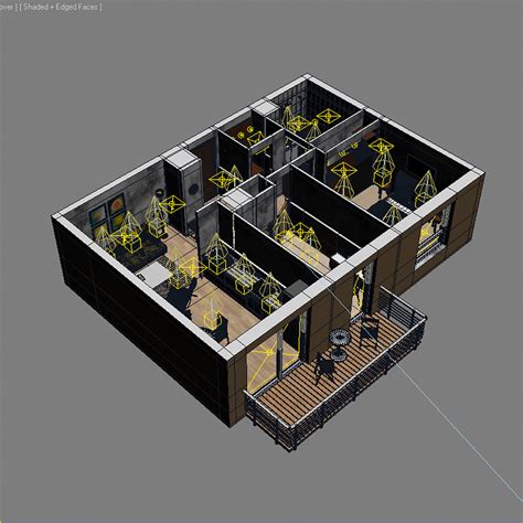 D Model Lighting Floor Plan Scene