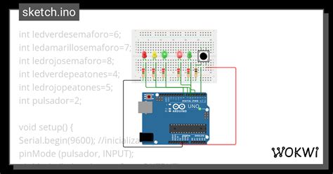Semáforo Coches Y Peatones Wokwi Esp32 Stm32 Arduino Simulator