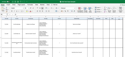 Test Scenario Excel Template