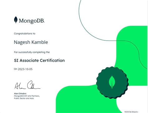 Nagesh Kamble On Linkedin Dba Siassociatecertification Mongodb
