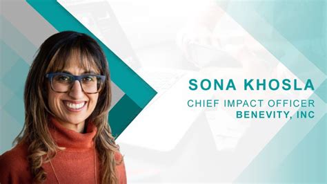 Hrtech Interview Sona Khosla Chief Impact Officer At Benevity Inc