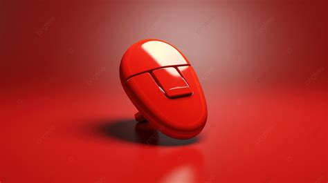3d Illustration Of A Red Download Button With A Mouse Cursor Hovering