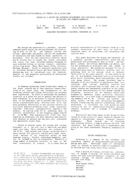 Pdf Design Of A System For Automated Measurement And Statistics Calculation Of Voltage And