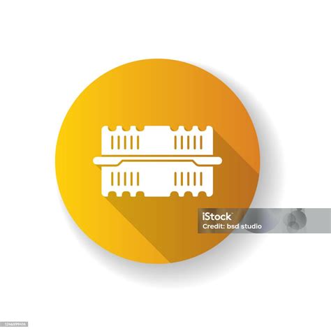 일회용 플라스틱 용기 노란색 평면 디자인 긴 그림자 문말 아이콘입니다 도시락 테이크 아웃 음식 패키지 테이크 아웃 식사 빈 상자