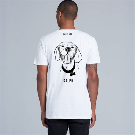 Mens Tee With Back Print Ralphy And Co