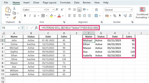 How To Use The FILTER Function In Excel For Dynamic Filtering