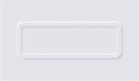 웹 디자인 응용 프로그램 Ui 등을 위한 흰색 뉴모피즘 소프트 Ui 디자인 빈 단추 벡터 프리미엄 벡터
