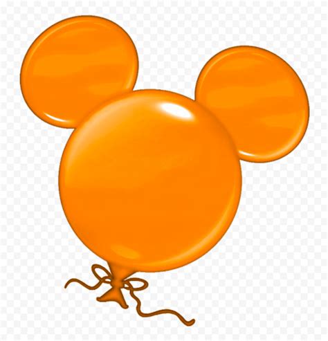 Orange Balloon Mickey Mouse Head Shaped Png Citypng