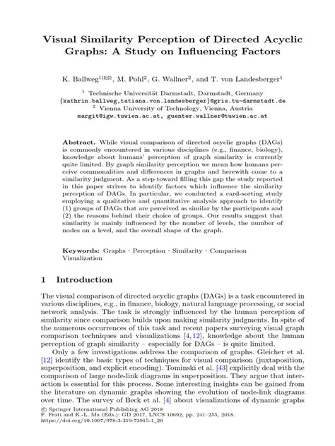 Ballweg Et Al 2018 Visual Similarity Perception Of Directed Acyclic G Pdf Cluster