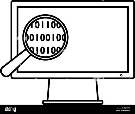 Data Analysing Icon Outline Simple Design Vector Illustration Stock