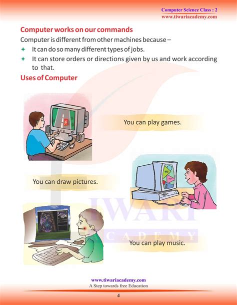 Ncert Solutions For Class 2 Computer Science 1 Know Your Computer
