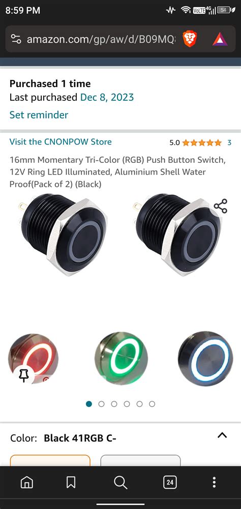 Addressable Led Push Button Rwled