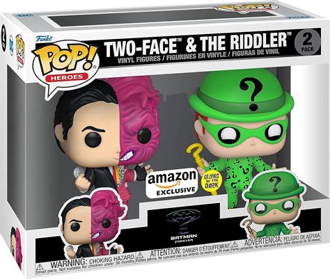 Batman Forever 1995 Two Face And The Riddler Glow Two Pack Getretro