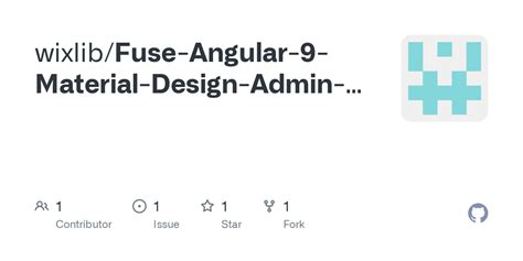 github wixlib fuse angular 9 material design admin template