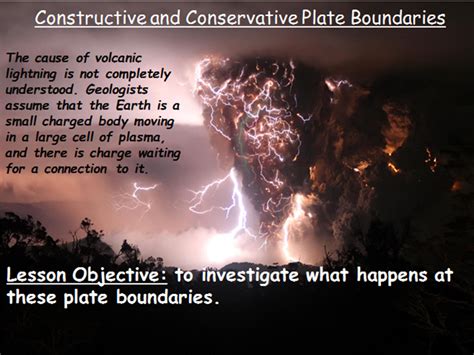 Gcse Ks4 Constructive And Conservative Plate Boundaries Teaching Resources