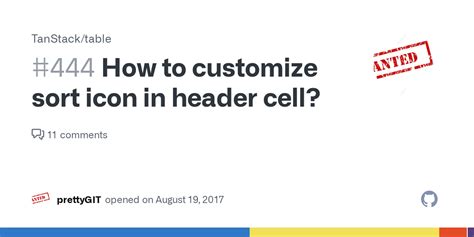 How To Customize Sort Icon In Header Cell · Issue 444 · Tanstack