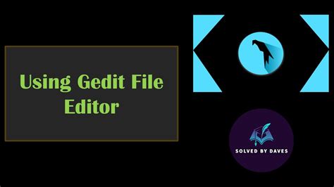 16 Using Gedit File Editor Youtube