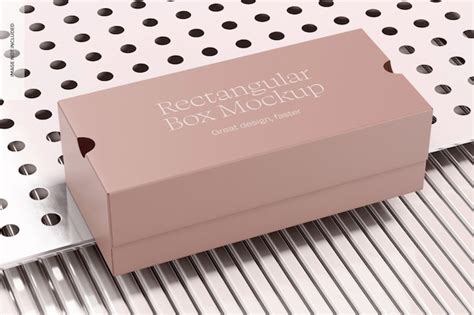 Premium Psd Rectangular Box With Panel Mockup Perspective