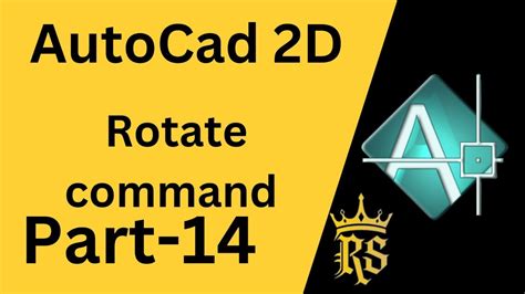 How To Use Rotate Command In Autocad 2d Autocad 2d 2007 Rs Autocad