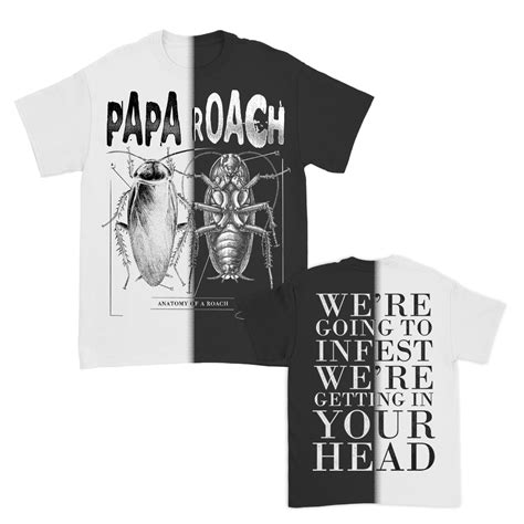 Anatomy Of A Roach Tee Blackwhite Split Dye