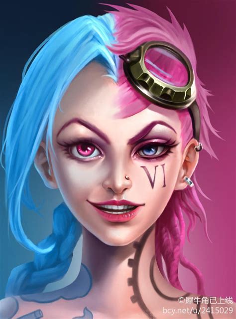 Vi And Jinx Portrait Wallpapers And Fan Arts League Of Legends Lol Stats