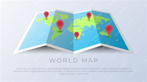 premium vector world map with geo location pins