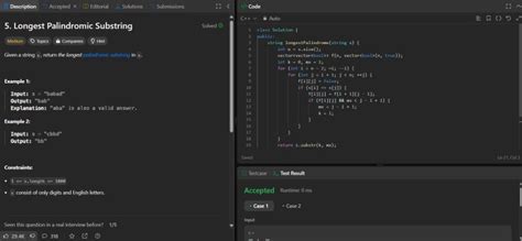 Resolved Longest Palindromic Substring Problem Bhoomi Yadav Posted On
