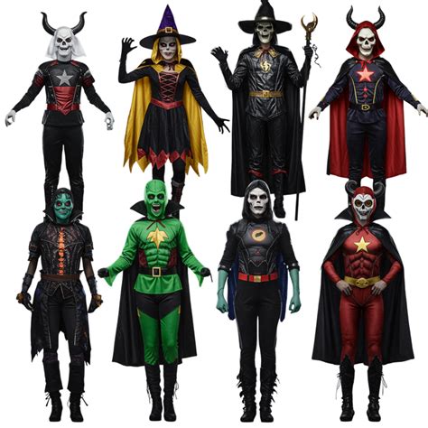 Spooky Halloween Characters Costume Collection 72882729 Png