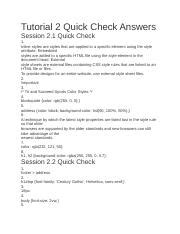 WEb 2 Docx Tutorial 2 Quick Check Answers Session 2 1 Quick Check 1