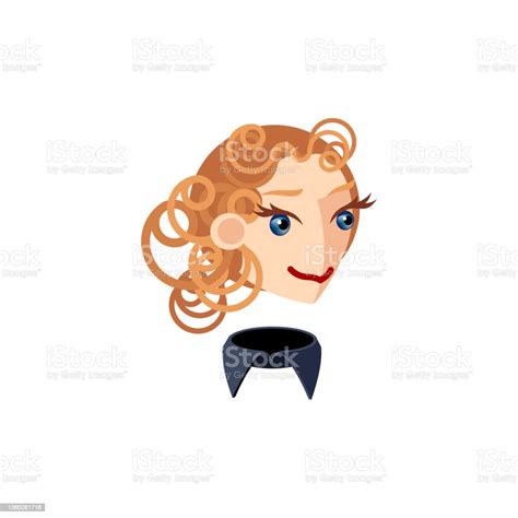 파란 눈과 붉은 곱슬 머리 소녀 캐릭터 블랙 칼라와 여성 캐릭터 얼굴입니다 한 사업가 마스코트 젊은 여자 아바타입니다 3 분기는