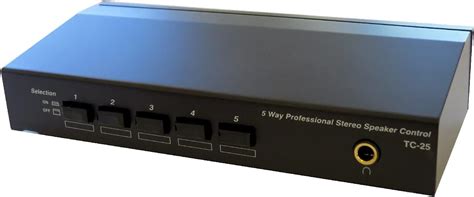 Amazon Com TEC Technolink TC 25 5 Way Speaker Selector With Headphone Jack RCA Black 50W RMS