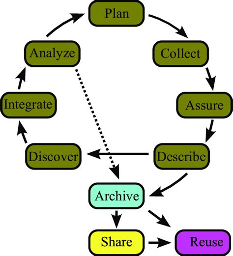 An Example Of The Data Life Cycle Adapted From Download Scientific Diagram