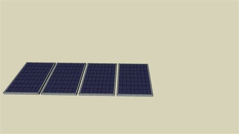 photovoltaic solar panel array 3d model