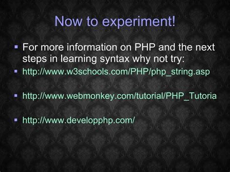Beginners Php Tutorial Ppt