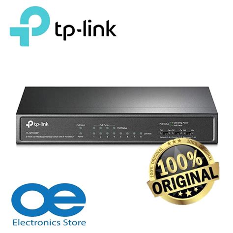 Tp Link Tl Sf1008p Network 8 Port 10 100mbps Desktop Switch With 4 Port Poe Network Switch