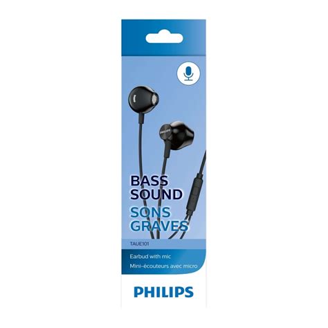 Philips Wired Earbuds Black Ink Depot
