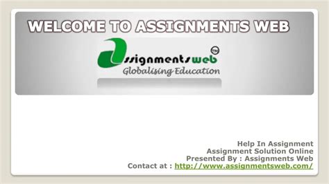 Ppt Assignmentswebonline Powerpoint Presentation Free Download Id7740944