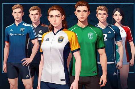 Explore A Wide Range Of Customizable Team Jerseys Premium Ai Generated Image