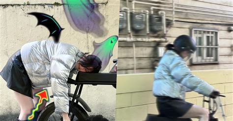 한소희 짧은 하의입고 전기자전거를 나이 해명 후 광고 촬영 현장 조선비즈
