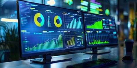 premium photo realtime cloud computing analytics showcased on digital screens in a