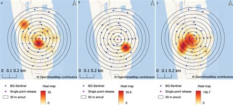 Spatial Distribution Of Recaptured Marked Sterile Males For Each