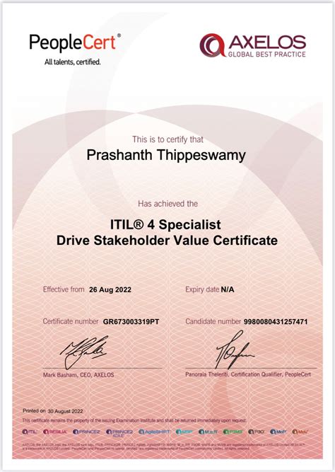 Prashanth T On Linkedin Itil4 Itil4specialist Itil4dsv