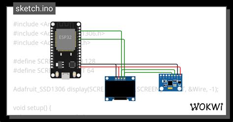 OLED AUFGABE AB 12 10 23 Wokwi ESP32 STM32 Arduino Simulator